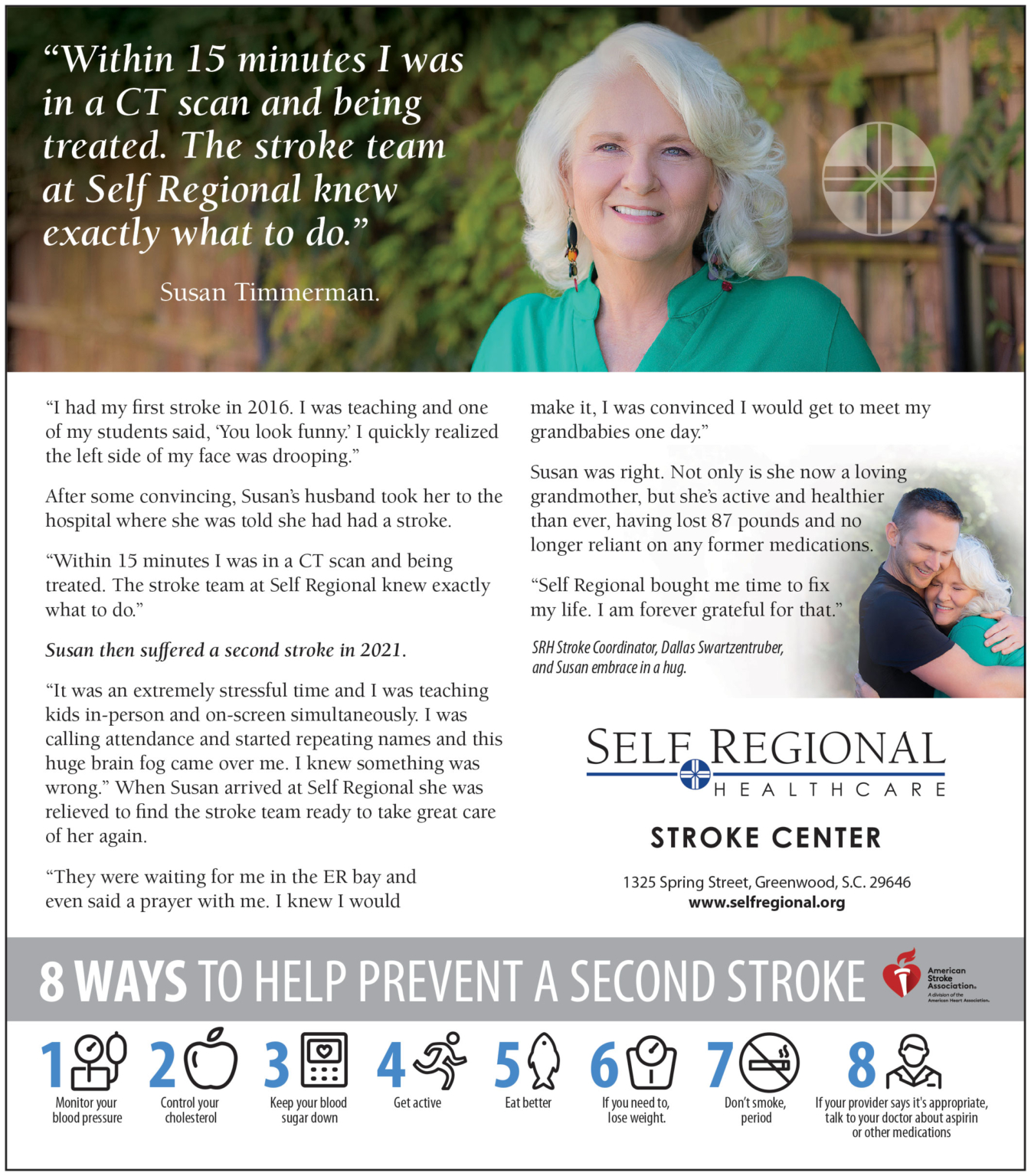 Susan Timmerman- Stroke Survivor - Self Regional Healthcare | Greenwood, SC